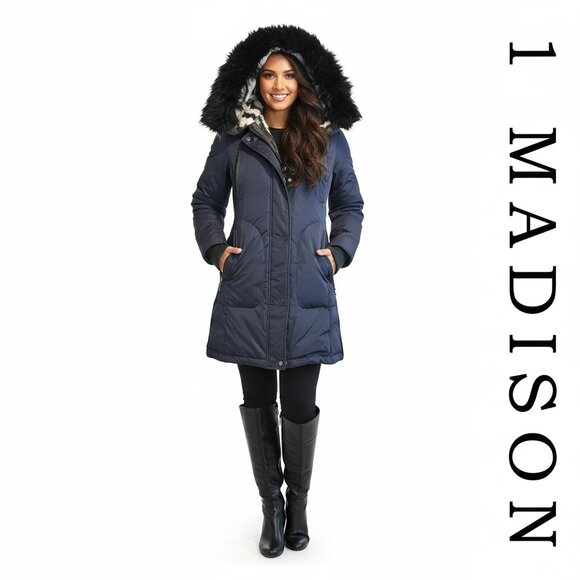 1 Madison | Jackets & Coats | Madison Downfilled Faux Fur Hooded Parka ...